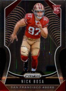 2019 panini prizm #311 nick bosa rc rookie san francisco 49ers nfl football trading card