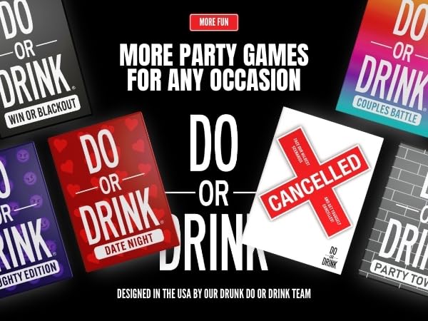 Do or Drink Drinking Card Games for Adults - Fun Adult Games for Game Night & Parties - 21st Birthday Gift & Bachelorette Party Games with 350 Cards & 175 Challenges That Will Get You Drinking