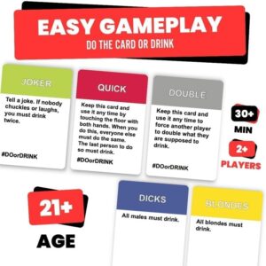 Do or Drink Drinking Card Games for Adults - Fun Adult Games for Game Night & Parties - 21st Birthday Gift & Bachelorette Party Games with 350 Cards & 175 Challenges That Will Get You Drinking