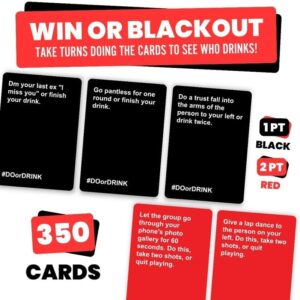 Do or Drink Drinking Card Games for Adults - Fun Adult Games for Game Night & Parties - 21st Birthday Gift & Bachelorette Party Games with 350 Cards & 175 Challenges That Will Get You Drinking