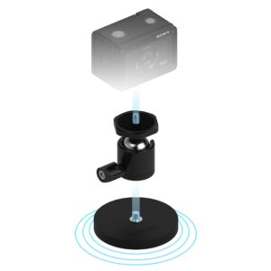 sabrent rubber-coated magnetic mount for action cam and small cameras (cs-mg66)