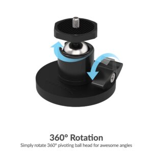 SABRENT Rubber-Coated Magnetic Mount for Action Cam and Small Cameras (CS-MG66)