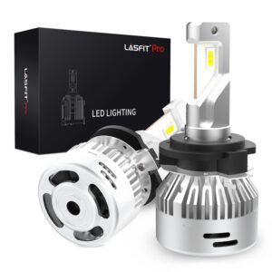 lasfit pro series h7 led bulb - pro-mb1 for vw jetta bmw mercedes benz w/retainer adapter, plug & play,directly fit,60w 6000lm improve driving view,see farther (2 bulbs)