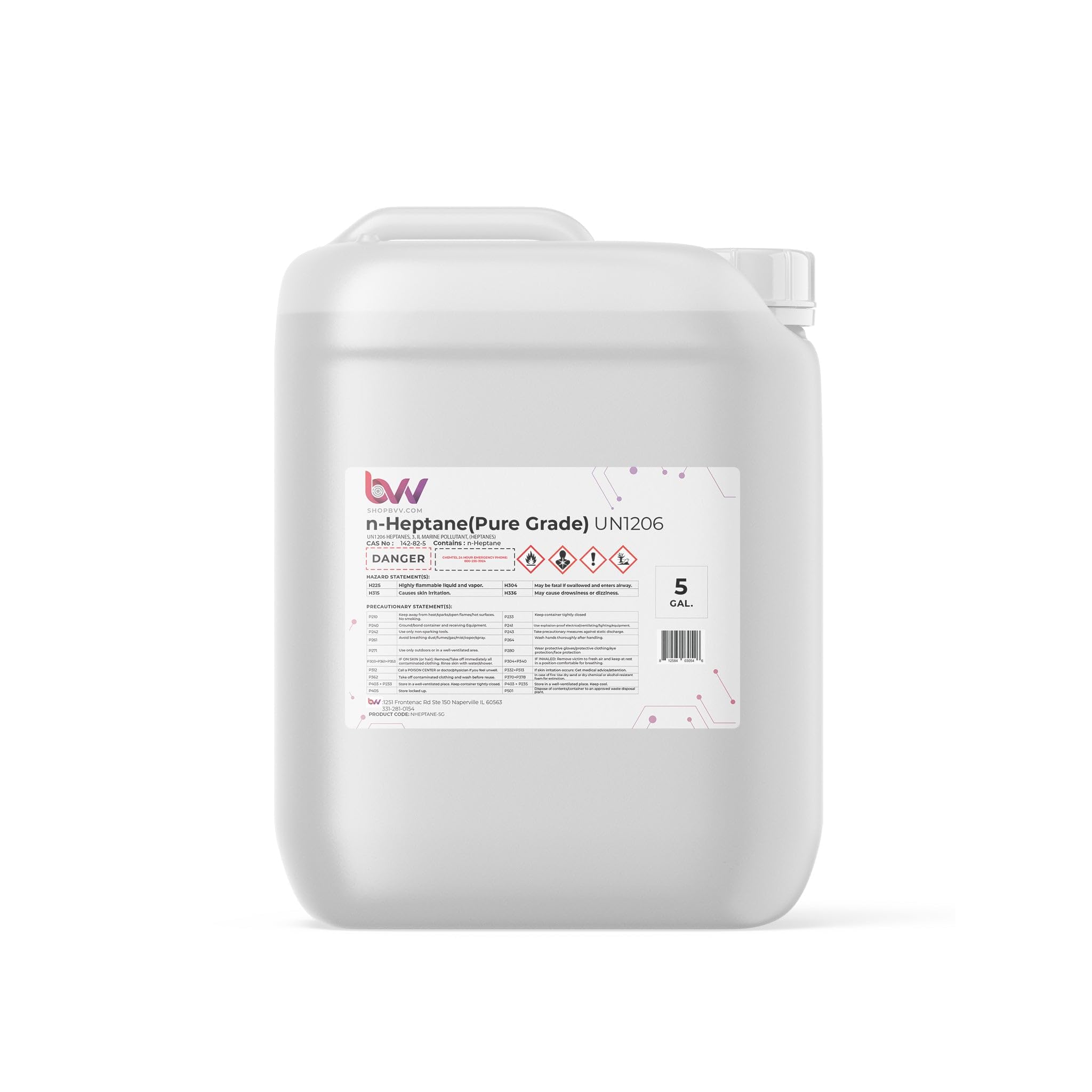 BEST VALUE VACS Lab Grade N-Heptane - Ultra High Purity Solvent - 99.3% Pure Dissolving Heptane Solution - 1 Gallon