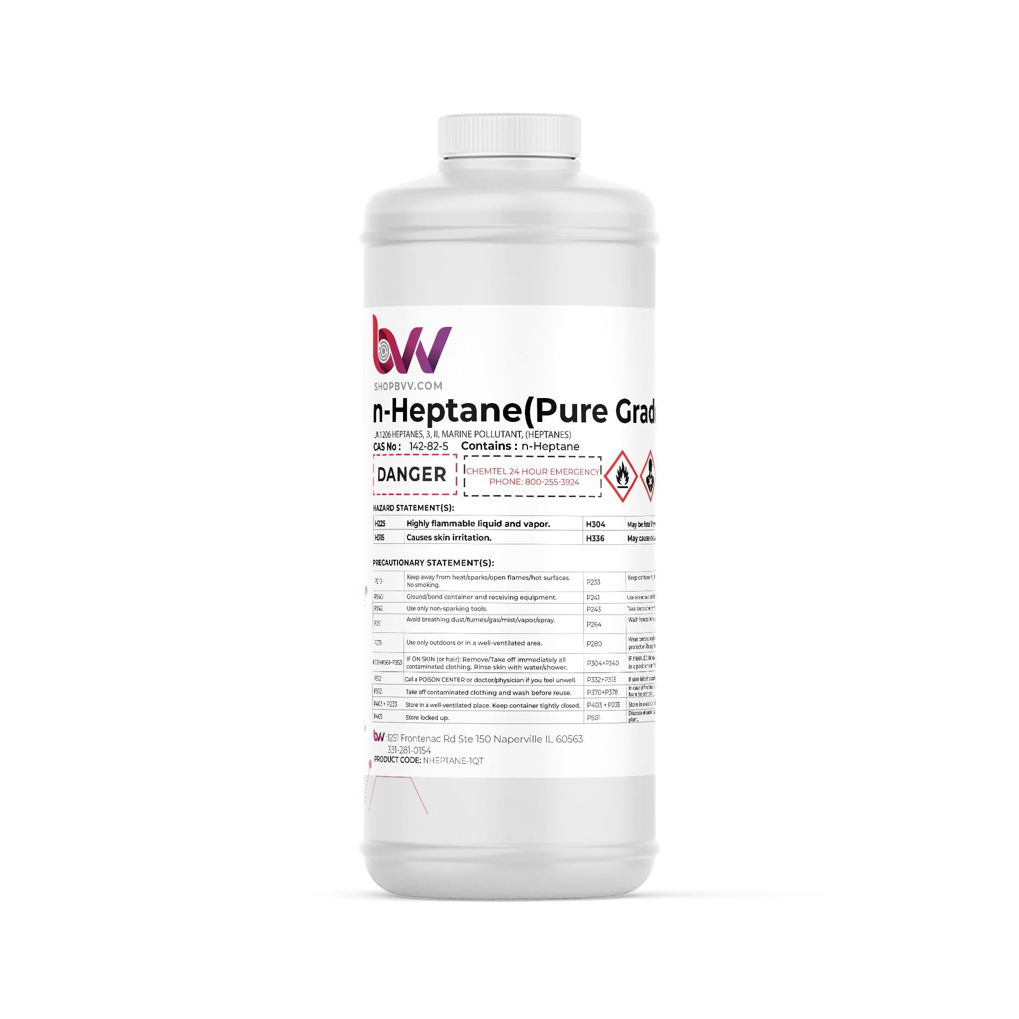 BEST VALUE VACS Lab Grade N-Heptane - Ultra High Purity Solvent - 99.3% Pure Dissolving Heptane Solution - 1 Gallon