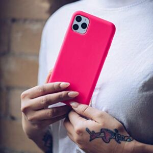 FELONY CASE – iPhone 11 Case - Neon Pink Silicone Case, Liquid Silicone with Anti-Scratch Microfiber Lining, 360° Shockproof Protective Case