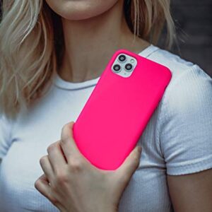 FELONY CASE – iPhone 11 Case - Neon Pink Silicone Case, Liquid Silicone with Anti-Scratch Microfiber Lining, 360° Shockproof Protective Case