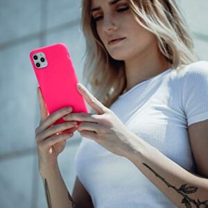 FELONY CASE – iPhone 11 Case - Neon Pink Silicone Case, Liquid Silicone with Anti-Scratch Microfiber Lining, 360° Shockproof Protective Case