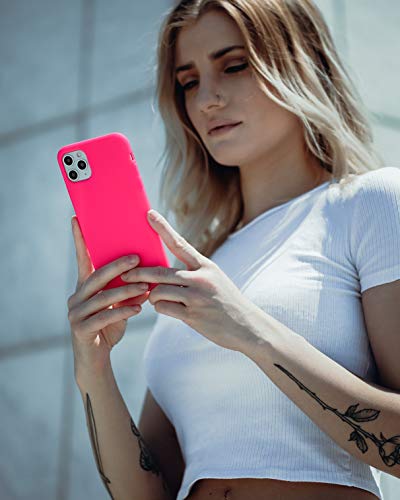 FELONY CASE – iPhone 11 Case - Neon Pink Silicone Case, Liquid Silicone with Anti-Scratch Microfiber Lining, 360° Shockproof Protective Case