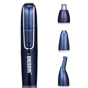 onedone nose hair trimmer, father's day gifts 3 in 1 usb rechargeable ear nose hair trimmer for men,dual-edge blades painless electric nose ear trimmer eyebrow clipper