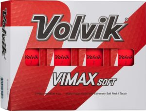 volvik vimax soft red golf balls, dozen