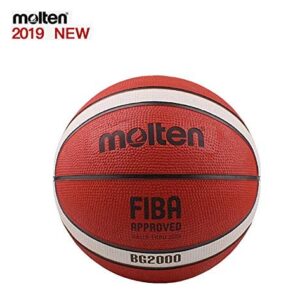 Molten BG-Series Rubber Basketball, FIBA Approved - BG2000, Size 7, 2-Tone (B7G2000)