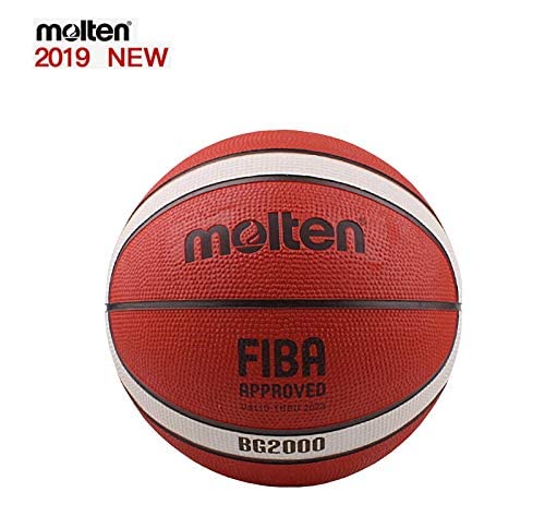 Molten BG-Series Rubber Basketball, FIBA Approved - BG2000, Size 7, 2-Tone (B7G2000)