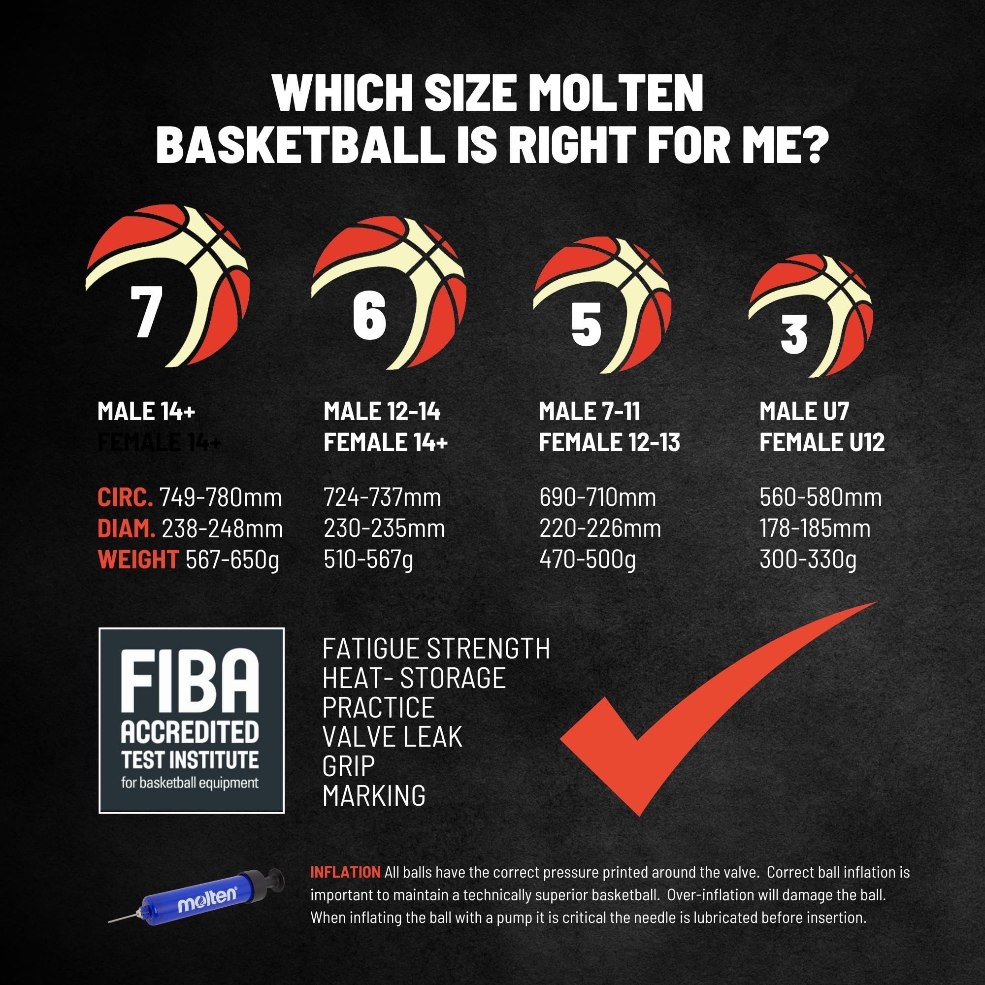 Molten BG-Series Rubber Basketball, FIBA Approved - BG2000, Size 7, 2-Tone (B7G2000)