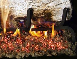 ZBXFCSH Glowing Embers Rock Wool Mixed with Vermiculite for Vented Gas Log Sets, Inserts,Fireplaces, Fire-Pit and Stoves