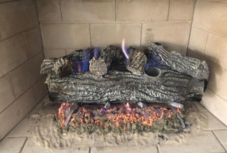 ZBXFCSH Glowing Embers Rock Wool Mixed with Vermiculite for Vented Gas Log Sets, Inserts,Fireplaces, Fire-Pit and Stoves