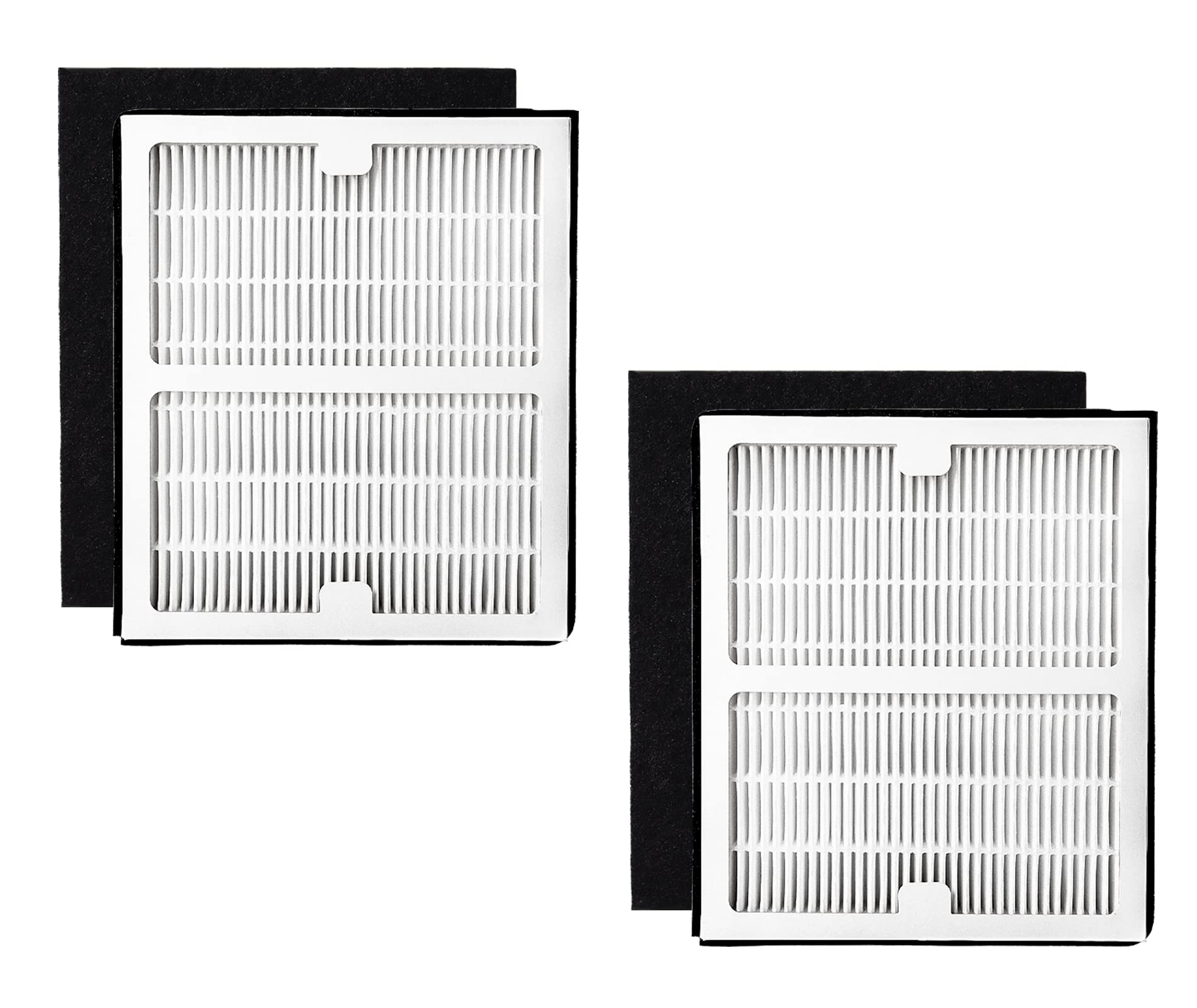 Gekufa Replacement Filter B Compatible with Idylis AC-2125, AC-2126, IAF-H-100B, IAP-10-125, IAPC-40-140, IAP-10-150, IAP-10-050 for Idylis Air Purifiers Include 2 HEPA Filters & 2 Carbon Filters