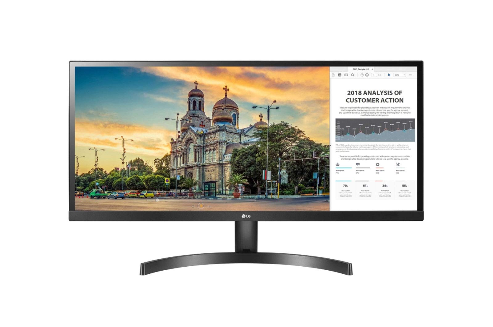 LG 29WL500-B 29'' Class 21:9 UltraWide FHD IPS Monitor with HDR 10 (29'' Diagonal)