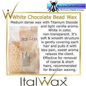 ItalWax White Chocolate - Hard Stripless Wax Beads 2.2 lbs. - 1 kg. Bag