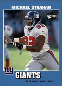 2001 upper deck vintage #114 michael strahan nfl football trading card