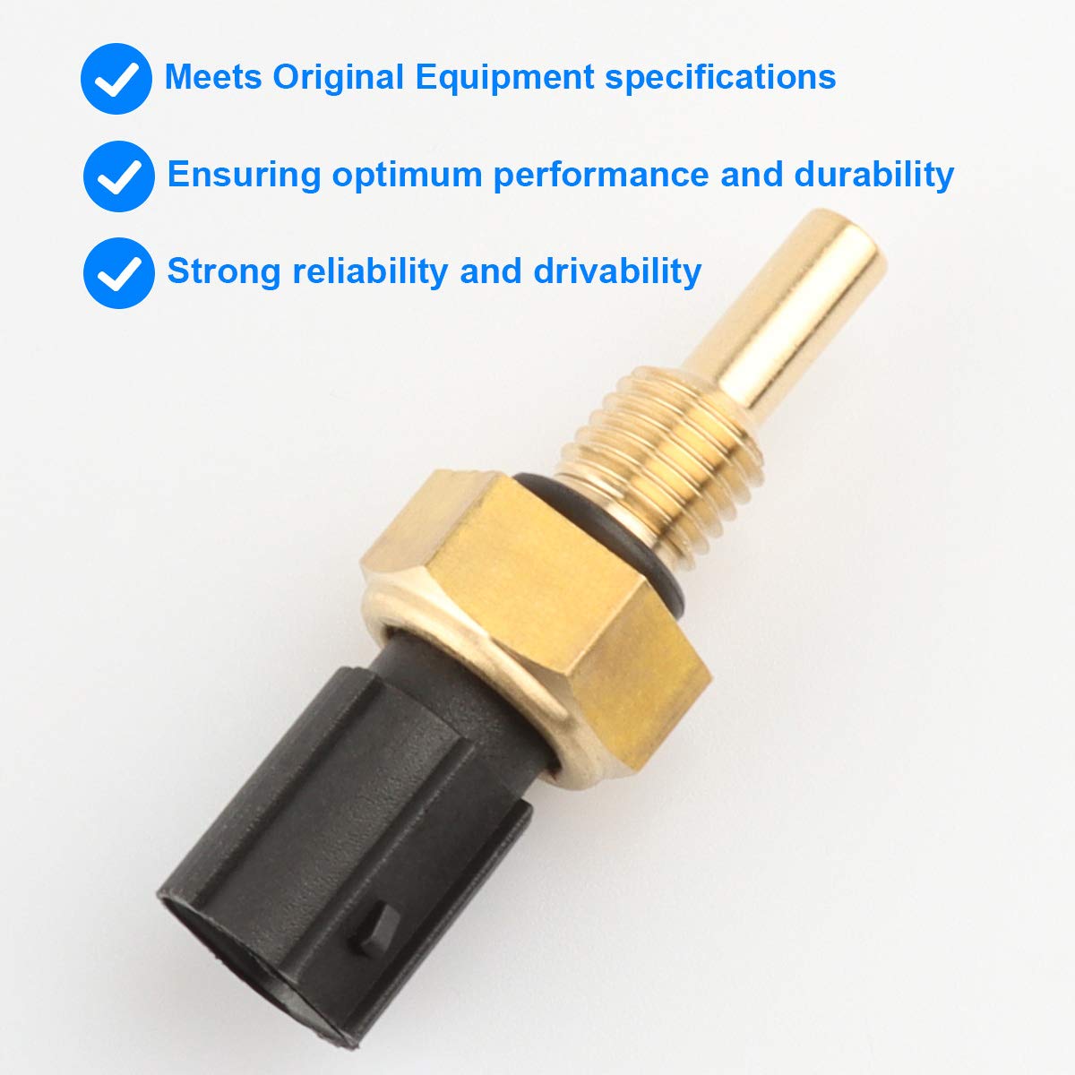 Coolant Temperature Sensor, ECT Temp Sensor 158-0811 1580811 Compatible with Honda Acura - 2003-2007 Accord, 2001-2011 Civic, 2002-2006 CRV RSX, 2003-2011 Element, 2007-2011 Fit, 2005-2008 Pilot, More