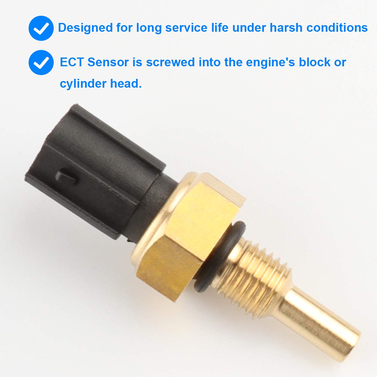 Coolant Temperature Sensor, ECT Temp Sensor 158-0811 1580811 Compatible with Honda Acura - 2003-2007 Accord, 2001-2011 Civic, 2002-2006 CRV RSX, 2003-2011 Element, 2007-2011 Fit, 2005-2008 Pilot, More