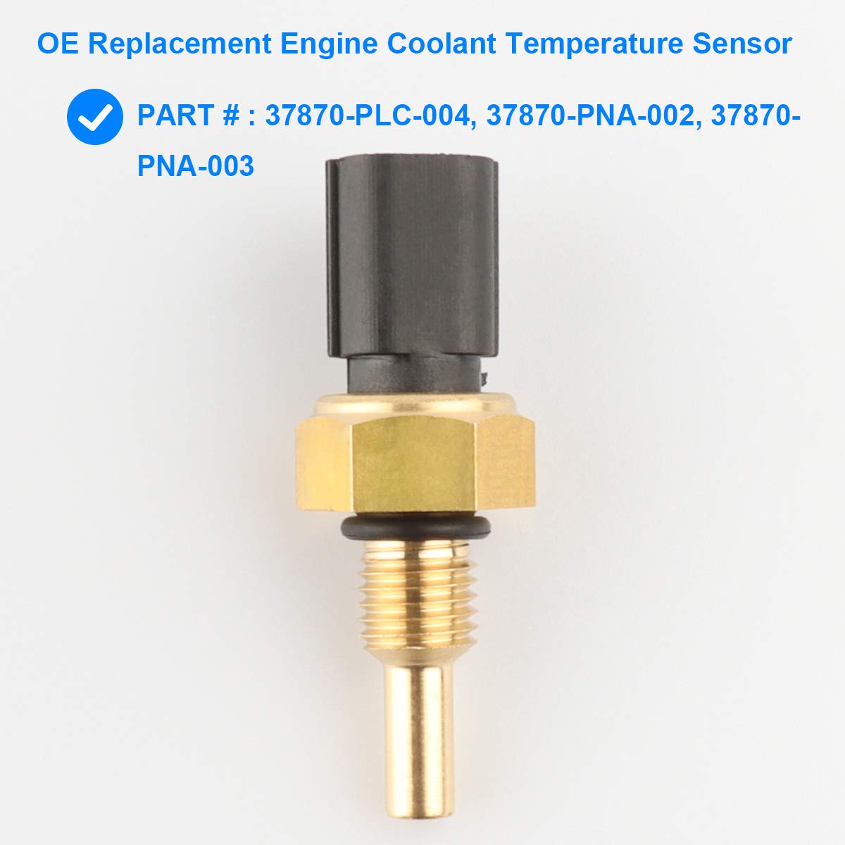 Coolant Temperature Sensor, ECT Temp Sensor 158-0811 1580811 Compatible with Honda Acura - 2003-2007 Accord, 2001-2011 Civic, 2002-2006 CRV RSX, 2003-2011 Element, 2007-2011 Fit, 2005-2008 Pilot, More