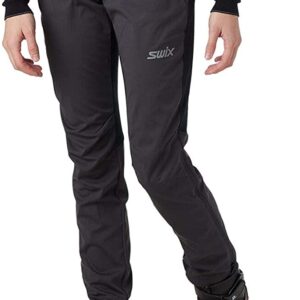 Swix Women's Cross Classic Layout Stretch Softshell Ski Pants, Phantom/Black, Small