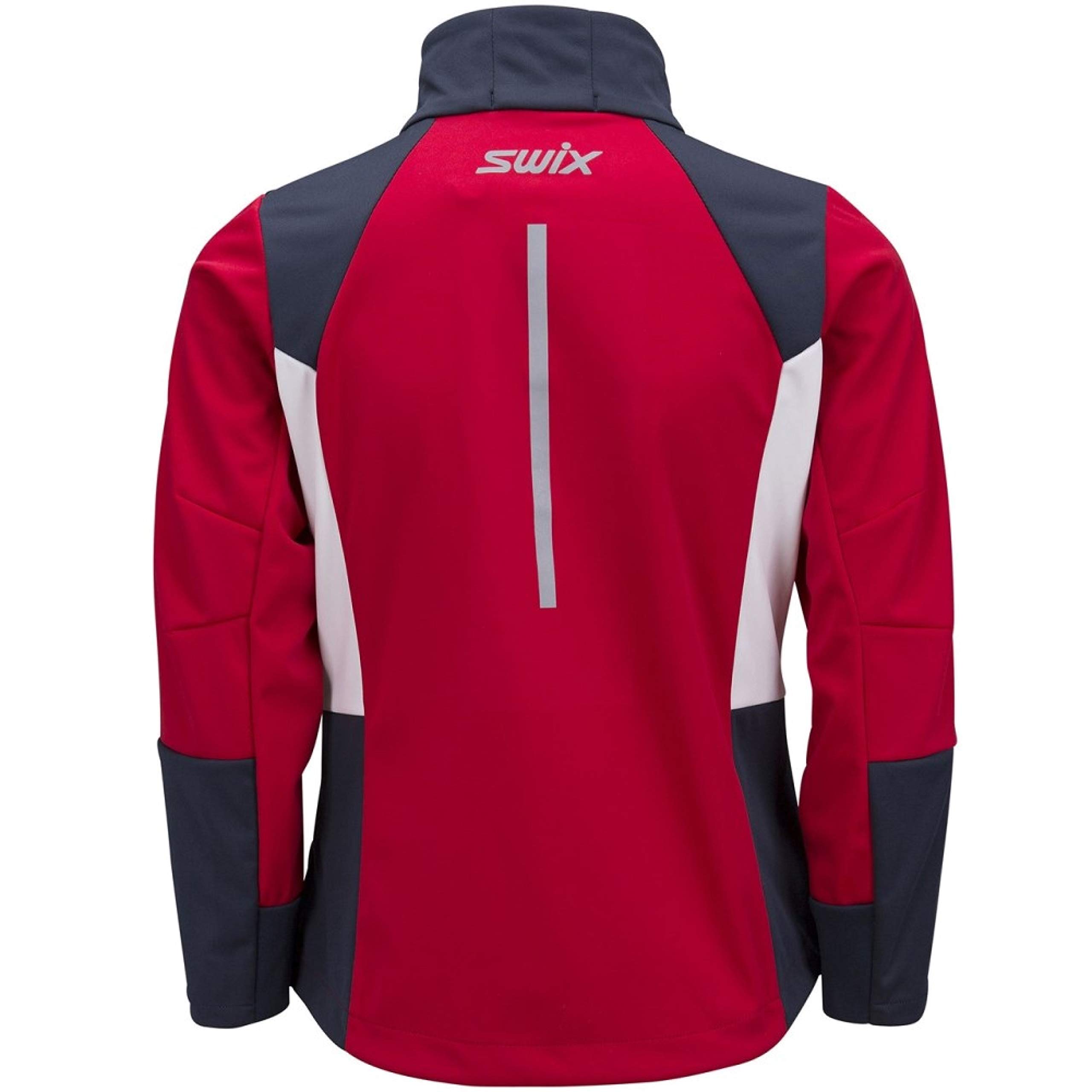 Swix Boys' Junior Steady Windproof Stretch Softshell Regular Fit Sports Jacket, Red, 8-10 Years