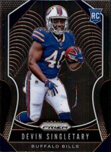 2019 prizm football #335 devin singletary rc rookie card buffalo bills official panini nfl trading card