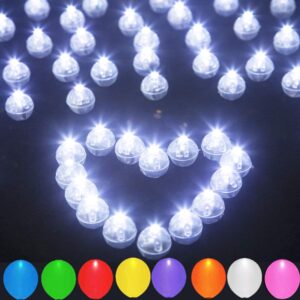 jjgoo 30pcs led balloon light mini round balls lights, waterproof tiny led light long standby time lights for balloon paper lantern easter eggs birthday party wedding halloween christmas decoration