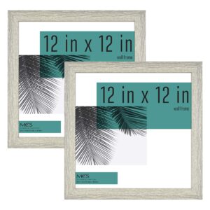 mcs studio gallery frame, gray woodgrain, 12 x 12 in , 2 pk