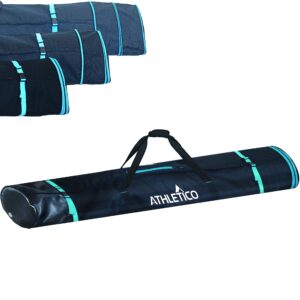 athletico dynamic adjustable length ski bag - padded ski bag adjusts from 170cm to 190cm