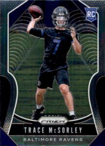 2019 panini prizm football #309 trace mcsorley rc rookie card baltimore ravens official nfl football card in raw (nm or better) condition