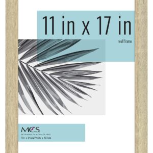 MCS Studio Gallery 11x17 Picture Frame Natural Woodgrain, Rectangle Photo Frame for Photos, Posters & Art Prints (1-Pack)