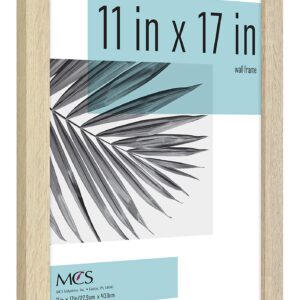 MCS Studio Gallery 11x17 Picture Frame Natural Woodgrain, Rectangle Photo Frame for Photos, Posters & Art Prints (1-Pack)