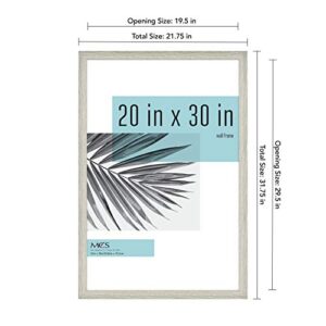 MCS Studio Gallery 20x30 Poster Frame Gray Woodgrain, Vertical & Horizontal Wall Hanging Large Picture Frame for Photos, Posters & Art Prints (2-Pack)