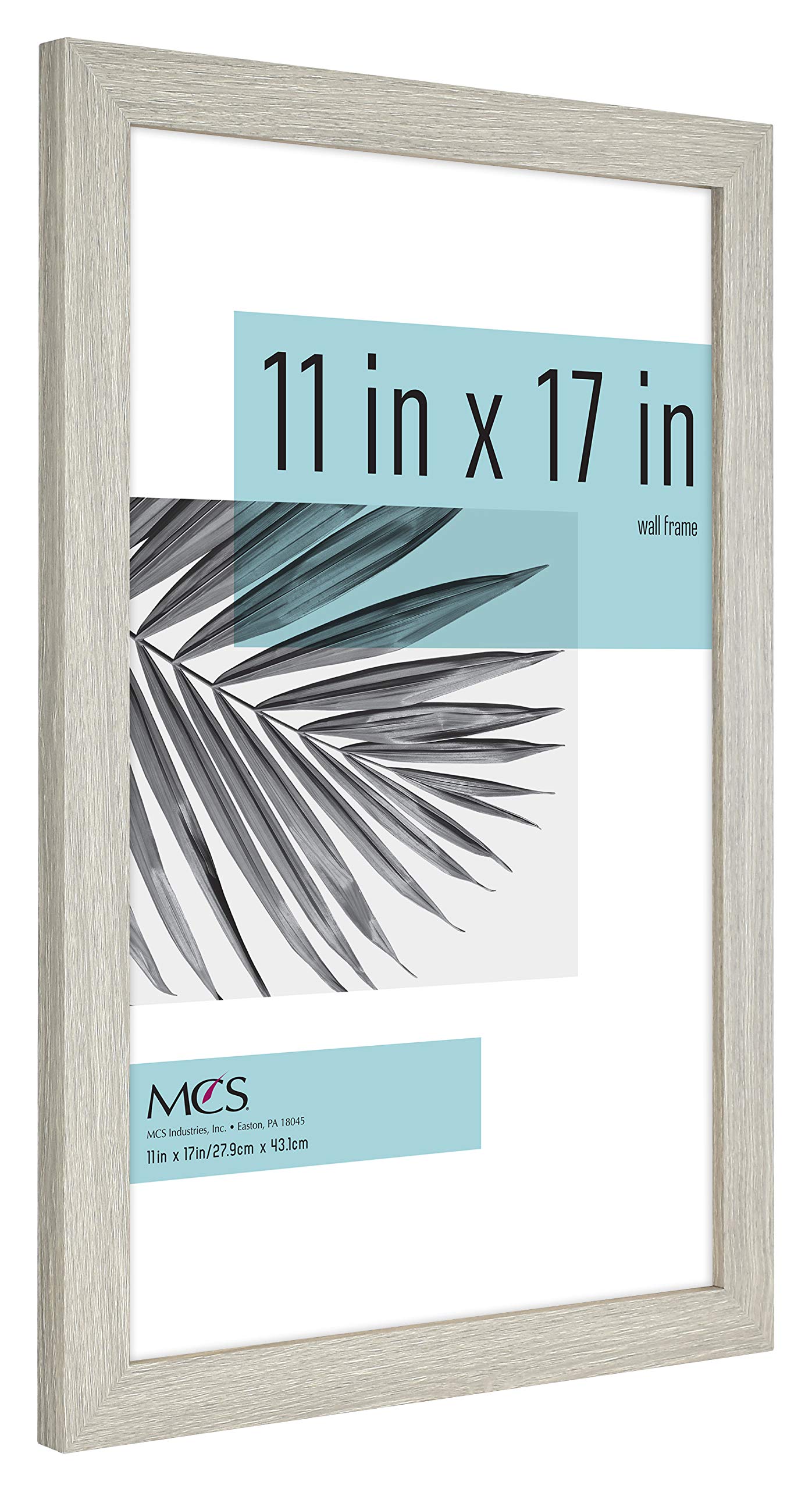 MCS Studio Gallery 11x17 Picture Frame Gray Woodgrain, Rectangle Photo Frame for Photos, Posters & Art Prints (2-Pack)