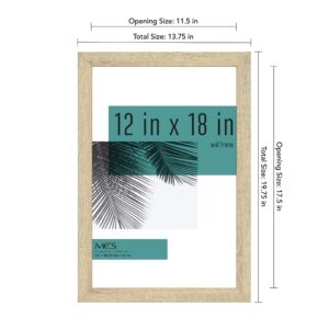 MCS Studio Gallery 12x18 Picture Frame Natural Woodgrain, Rectangle Photo Frame for Photos, Posters & Art Prints (2-Pack)