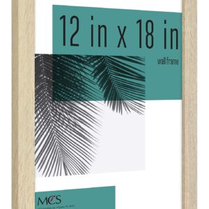 MCS Studio Gallery 12x18 Picture Frame Natural Woodgrain, Rectangle Photo Frame for Photos, Posters & Art Prints (2-Pack)