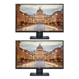 dell e2420h 24 inch fhd (1920 x 1080) led backlit lcd ips monitor with displayport - vga ports 2-pack (25wfd)