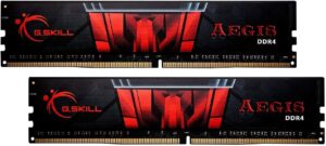 g.skill aegis series (intel xmp) ddr4 ram 16gb (2x8gb) 3200mt/s cl16-18-18-38 1.35v desktop computer memory udimm (f4-3200c16d-16gis)