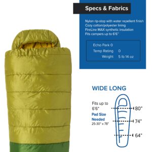 Big Agnes Echo Park (FireLine Max) Sleeping Bag, 0 Degree