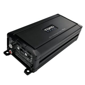 TORO TECH – MRx2, 110w x 2 RMS @ 4 Ohm – 150w x 2 RMS @ 2 Ohm Micro Sized Multi Channel Car Amplifier, Sound Quality Class D Design, Built-in Auto Sensing Turn-On, Full Range or Subwoofer Speaker