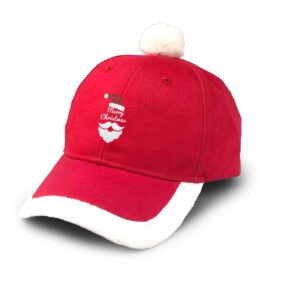 kkmkshhg merry christmas hat unisex adult vintage adjustable santa baseball cap red/white (merry christmas santa claus, one size)