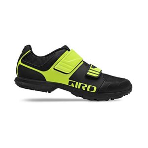 giro berm men clipless mountain bike shoes - black/citron green (2021), 41