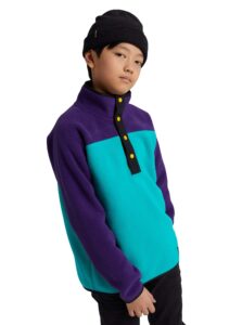 burton kids spark fleece anorak, parachute purple/dynasty green, large