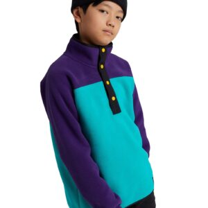 Burton Kids Spark Fleece Anorak, Parachute Purple/Dynasty Green, Large