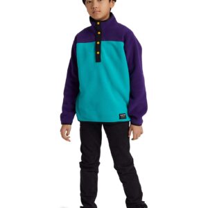 Burton Kids Spark Fleece Anorak, Parachute Purple/Dynasty Green, Large