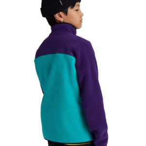 Burton Kids Spark Fleece Anorak, Parachute Purple/Dynasty Green, Large